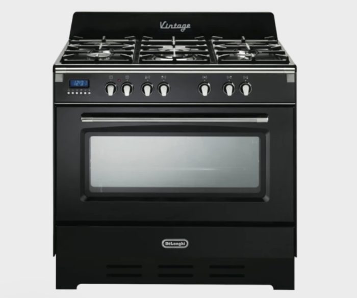 DELONGHI 90CM VINTAGE COOKER DEFV908BK
