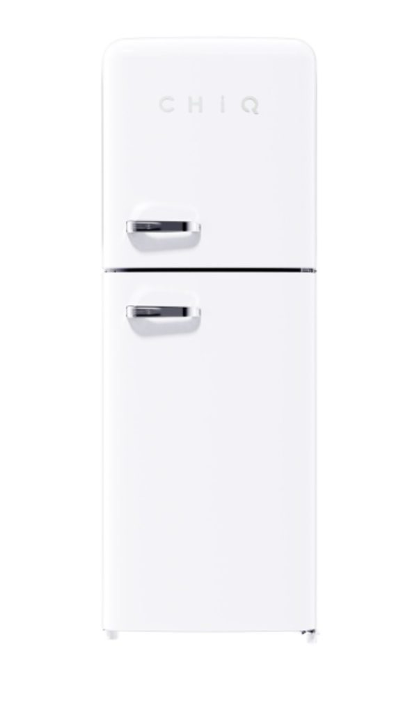 CRTM198NW3 -CHiQ 202L Retro Style Top Mount White Fridge